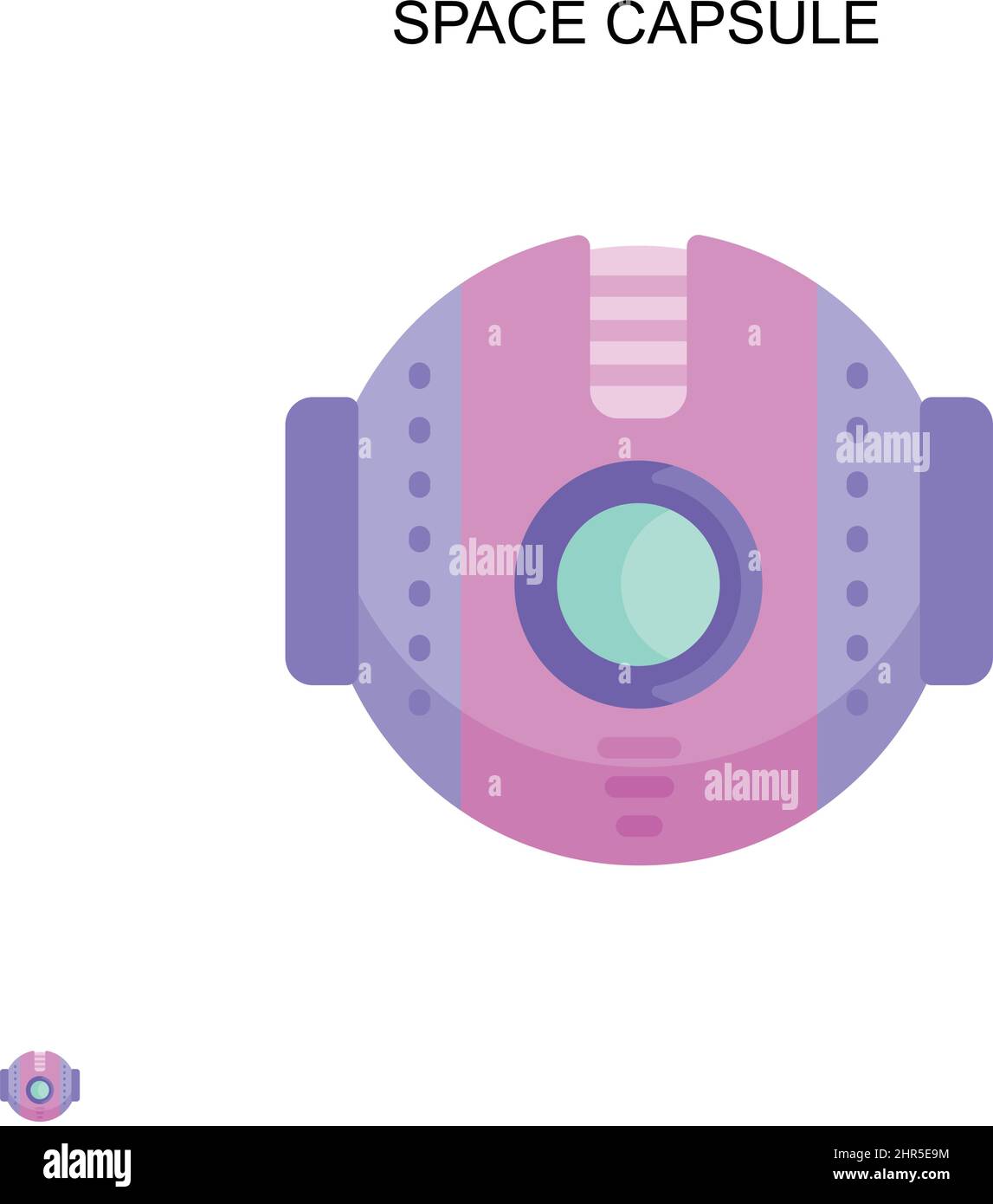 Space capsule Simple vector icon. Illustration symbol design template ...