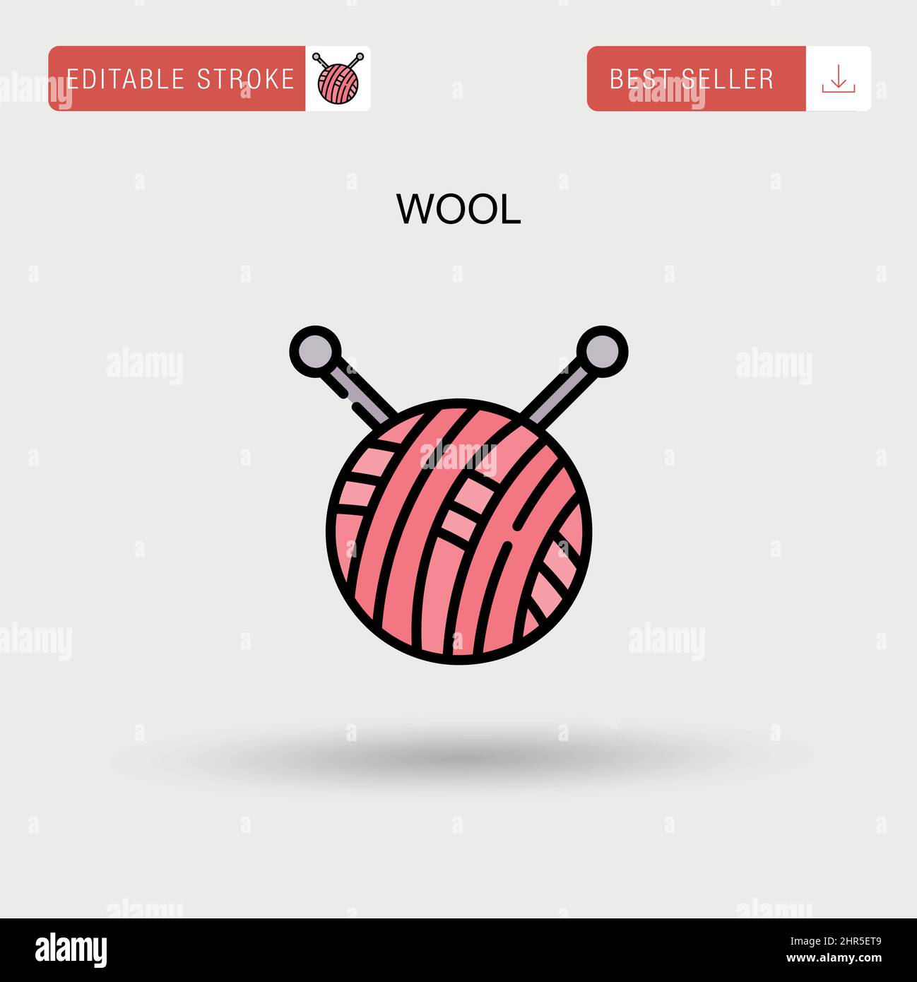 Wool Simple vector icon Stock Vector Image & Art - Alamy