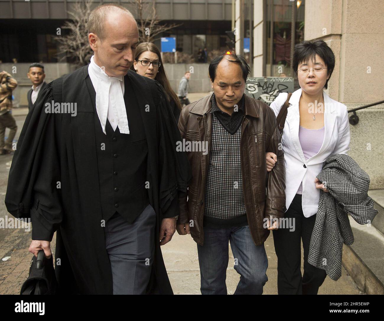 Daran Lin, father of murder victim Jun Lin, leaves the courthouse in ...