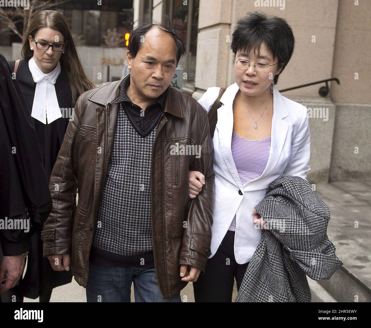 Daran Lin, father of murder victim Jun Lin, leaves the courthouse in ...