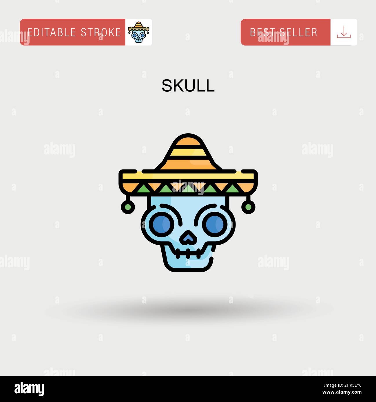 Skull Simple vector icon Stock Vector Image & Art - Alamy