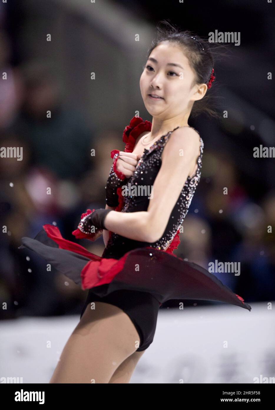 Li Zijun from China performs her short program in the women's ...