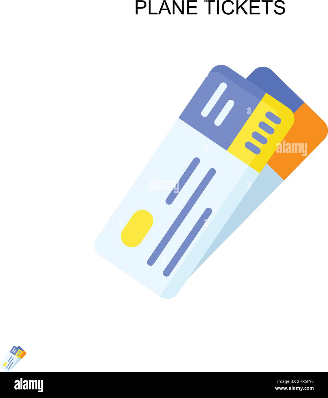 Plane tickets Simple vector icon. Illustration symbol design template ...