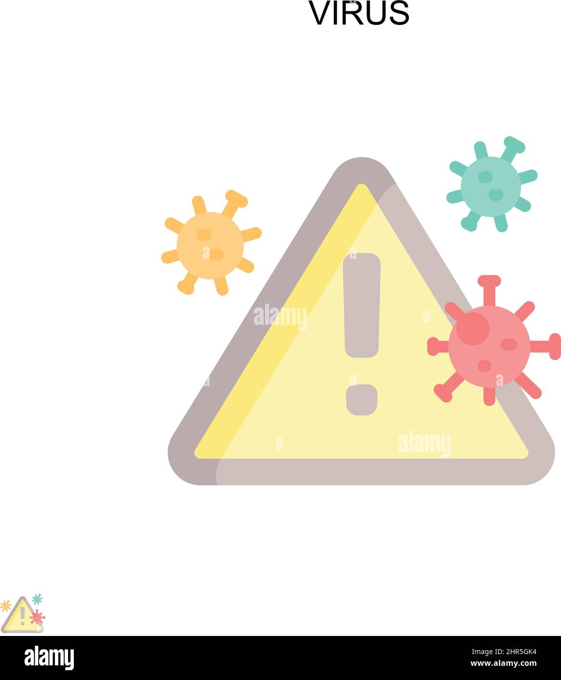 Virus Simple vector icon. Illustration symbol design template for web ...
