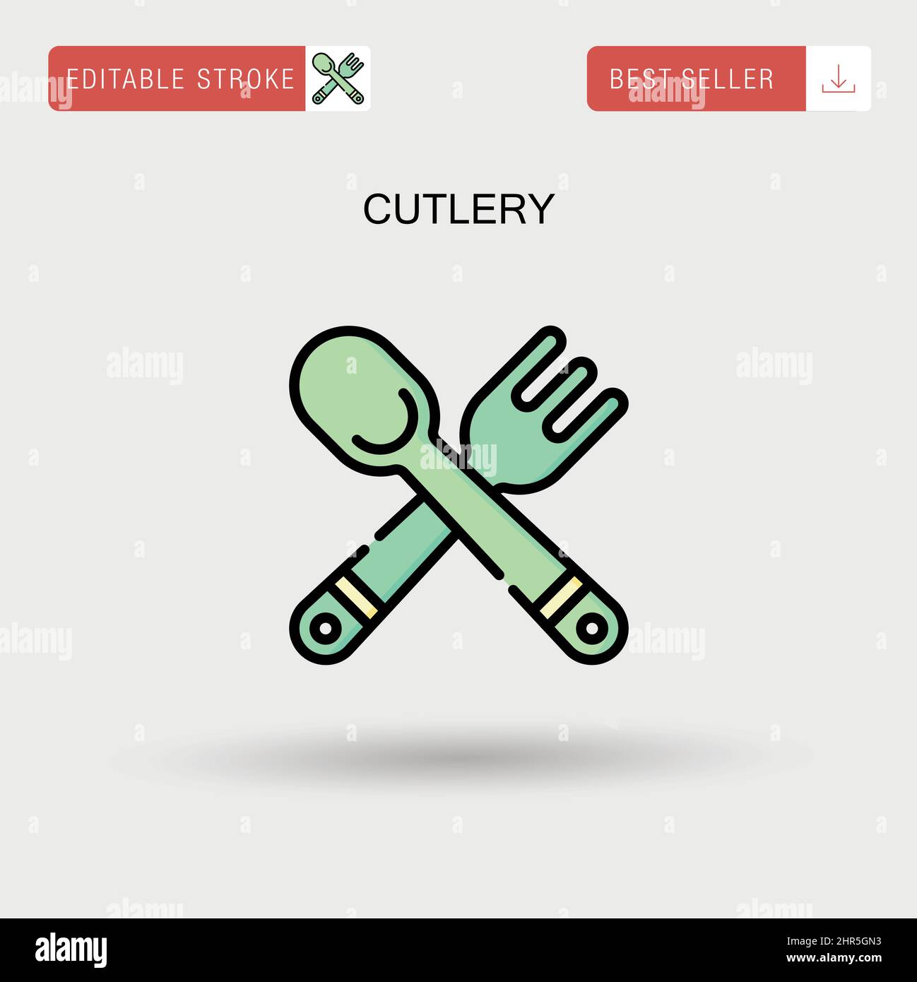 Cutlery icon hi-res stock photography and images - Alamy