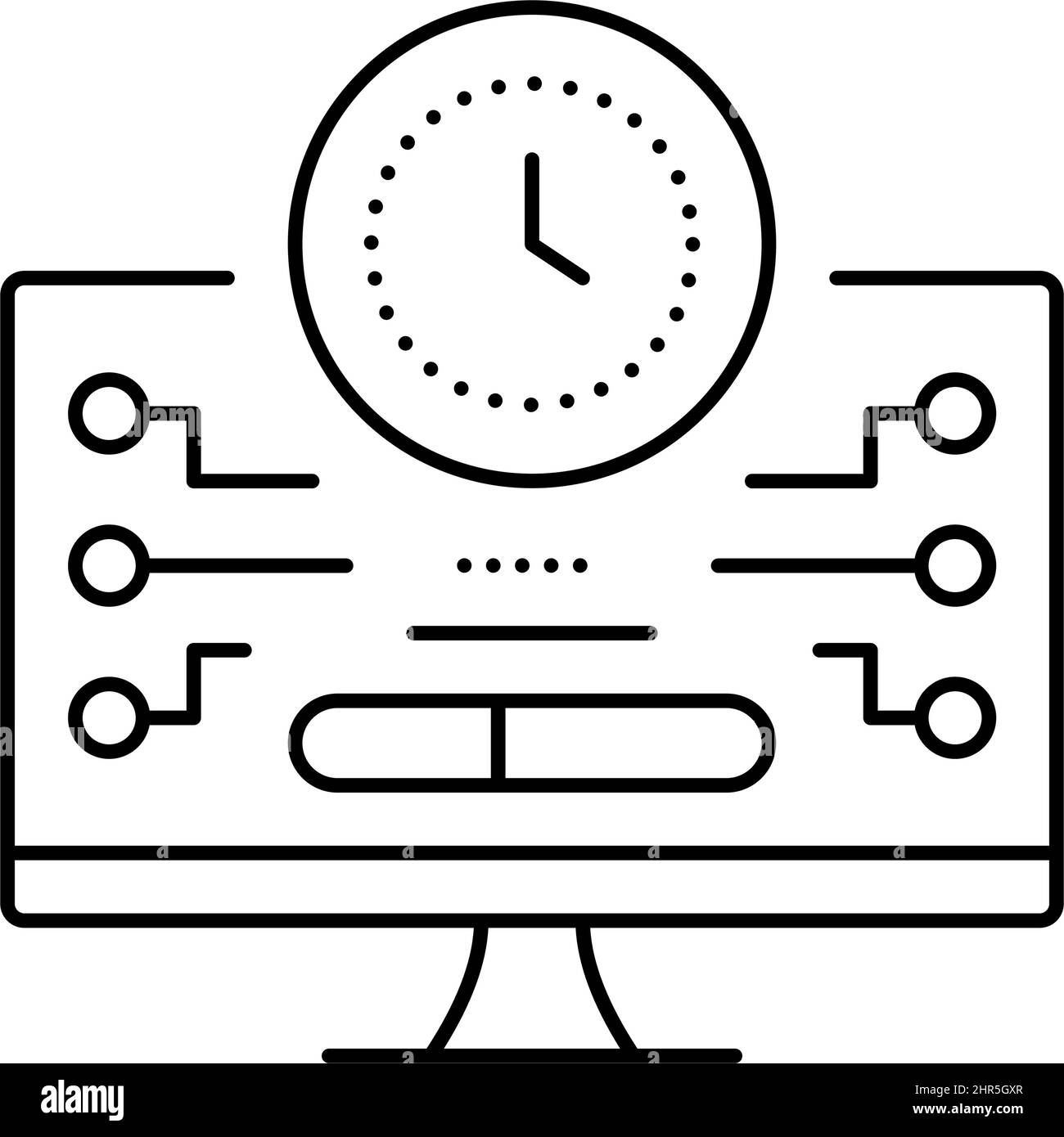 shareware upload line icon vector illustration Stock Vector Image & Art ...