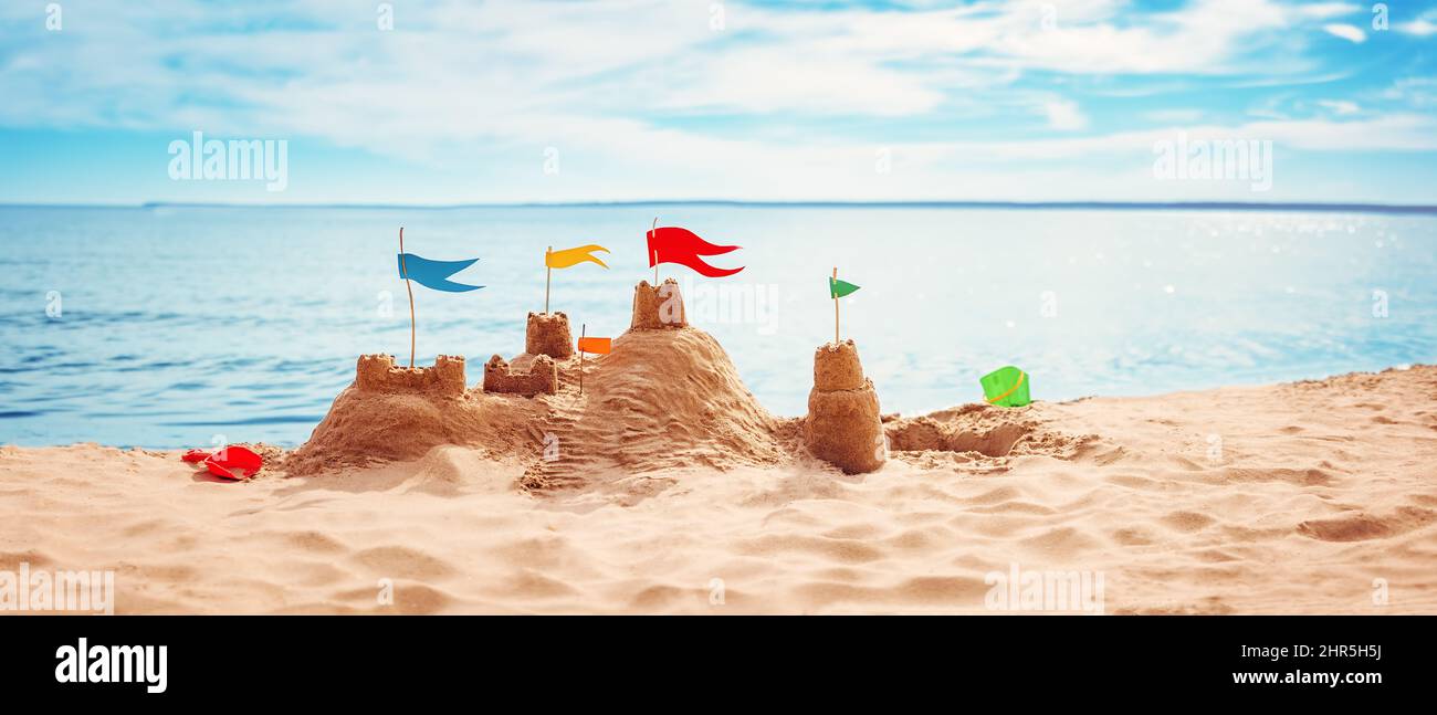 Sandcastle flags High Resolution Stock Photography and Images - Alamy