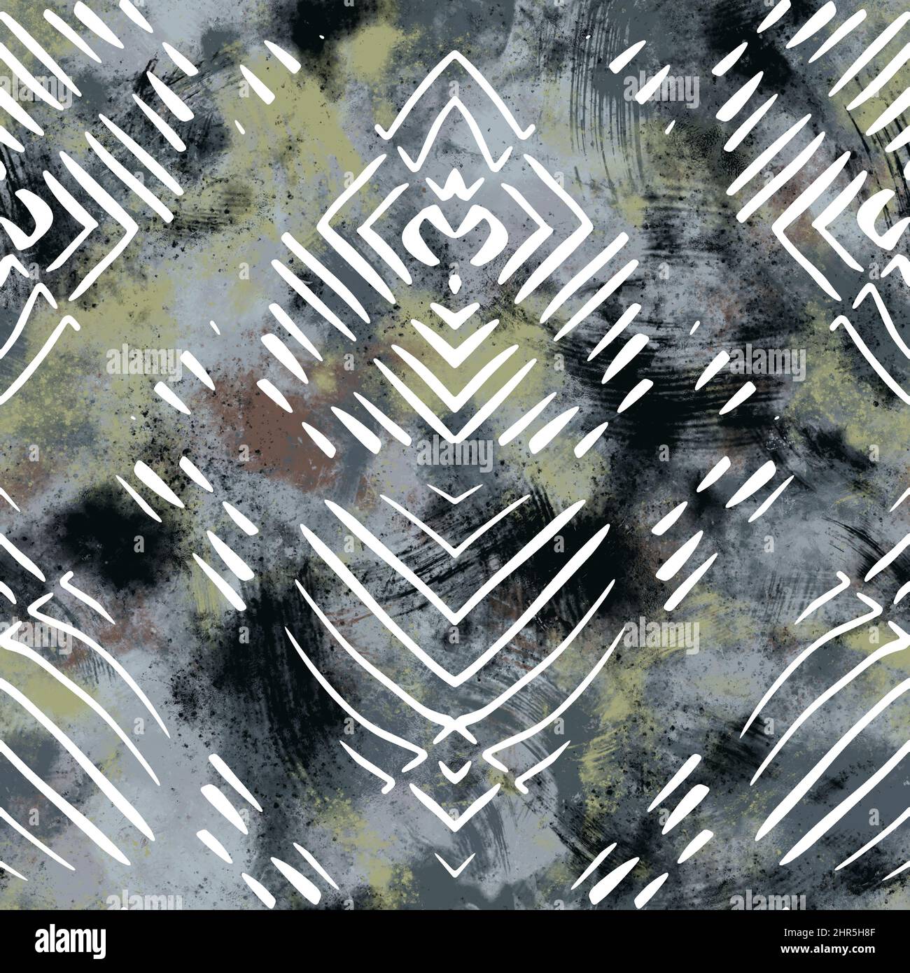 Seamless neutral and white grungy classic abstract surface pattern ...