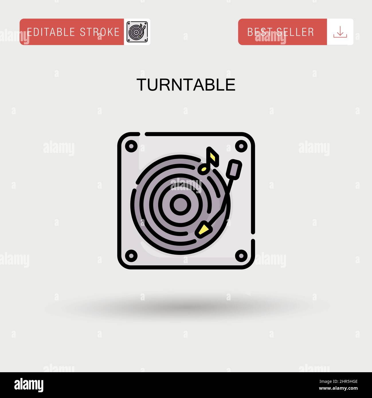 Turntable Simple vector icon Stock Vector Image & Art - Alamy