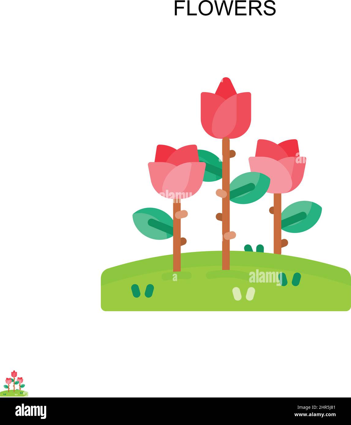 Flowers Simple vector icon. Illustration symbol design template for web ...