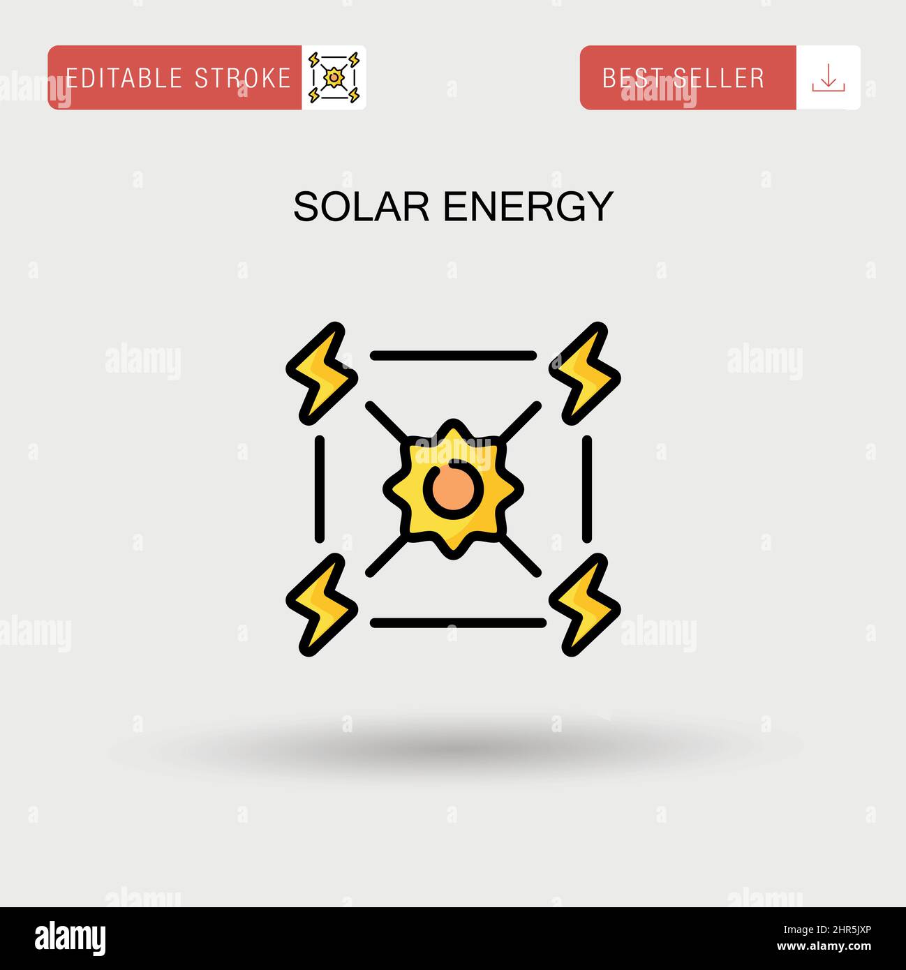 Solar energy Simple vector icon Stock Vector Image & Art - Alamy