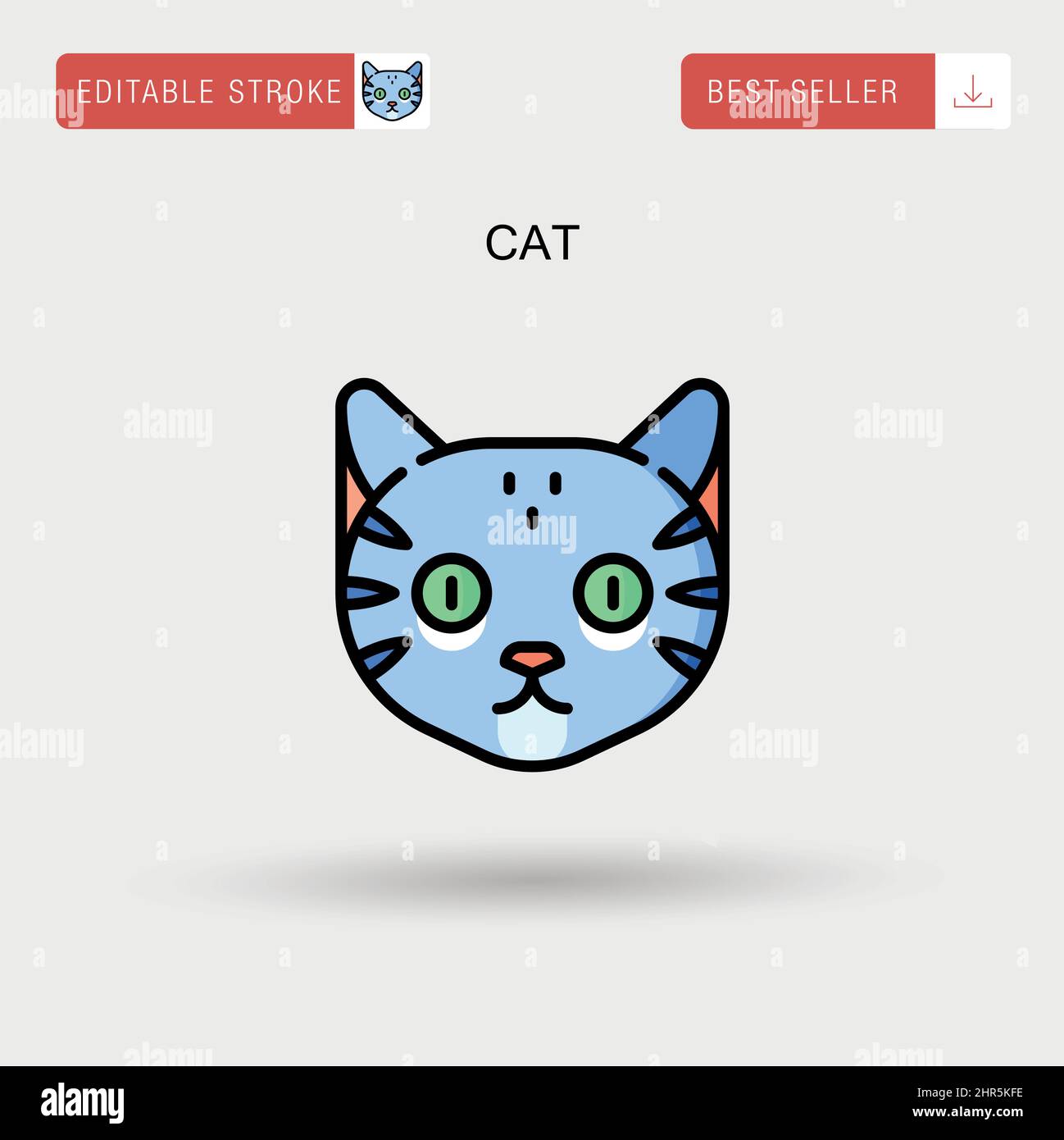 Cat Simple vector icon Stock Vector Image & Art - Alamy