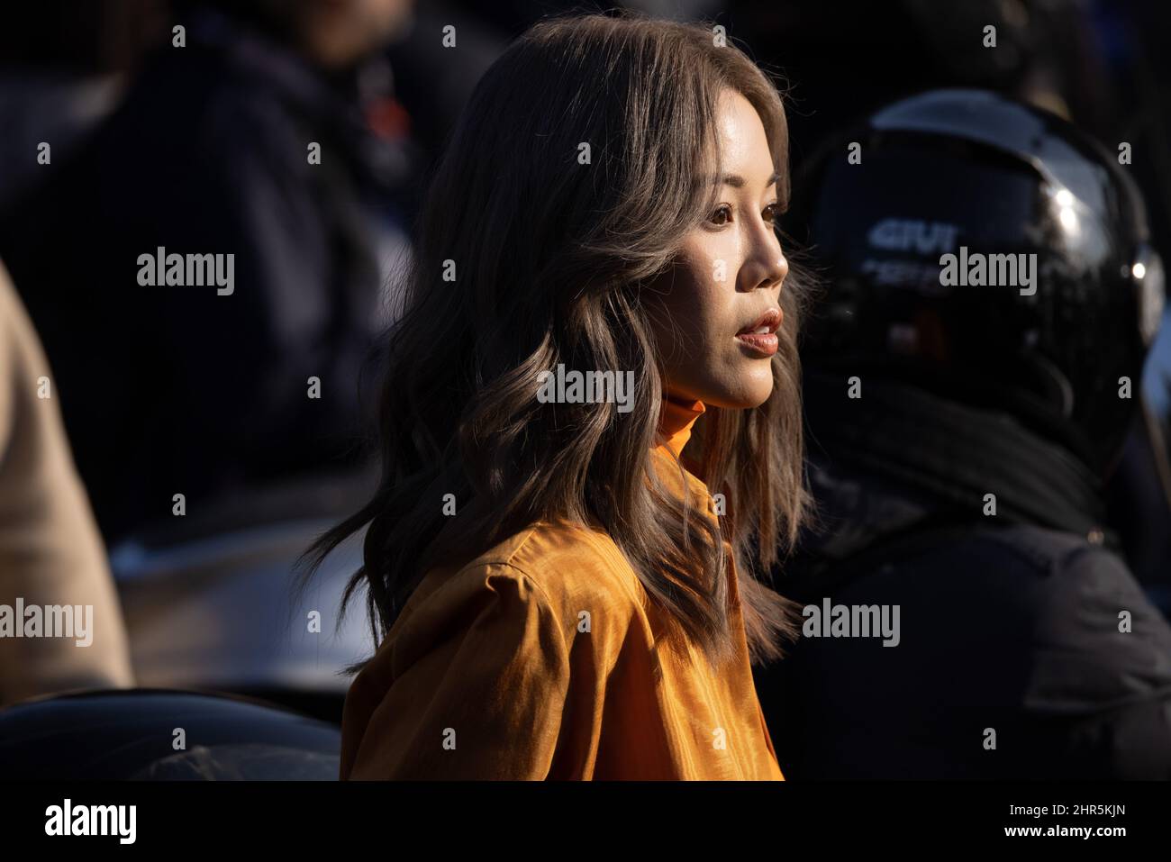 Milan, Italy. 25th Feb, 2022. Guest is seen at the Tod's fashion show ...