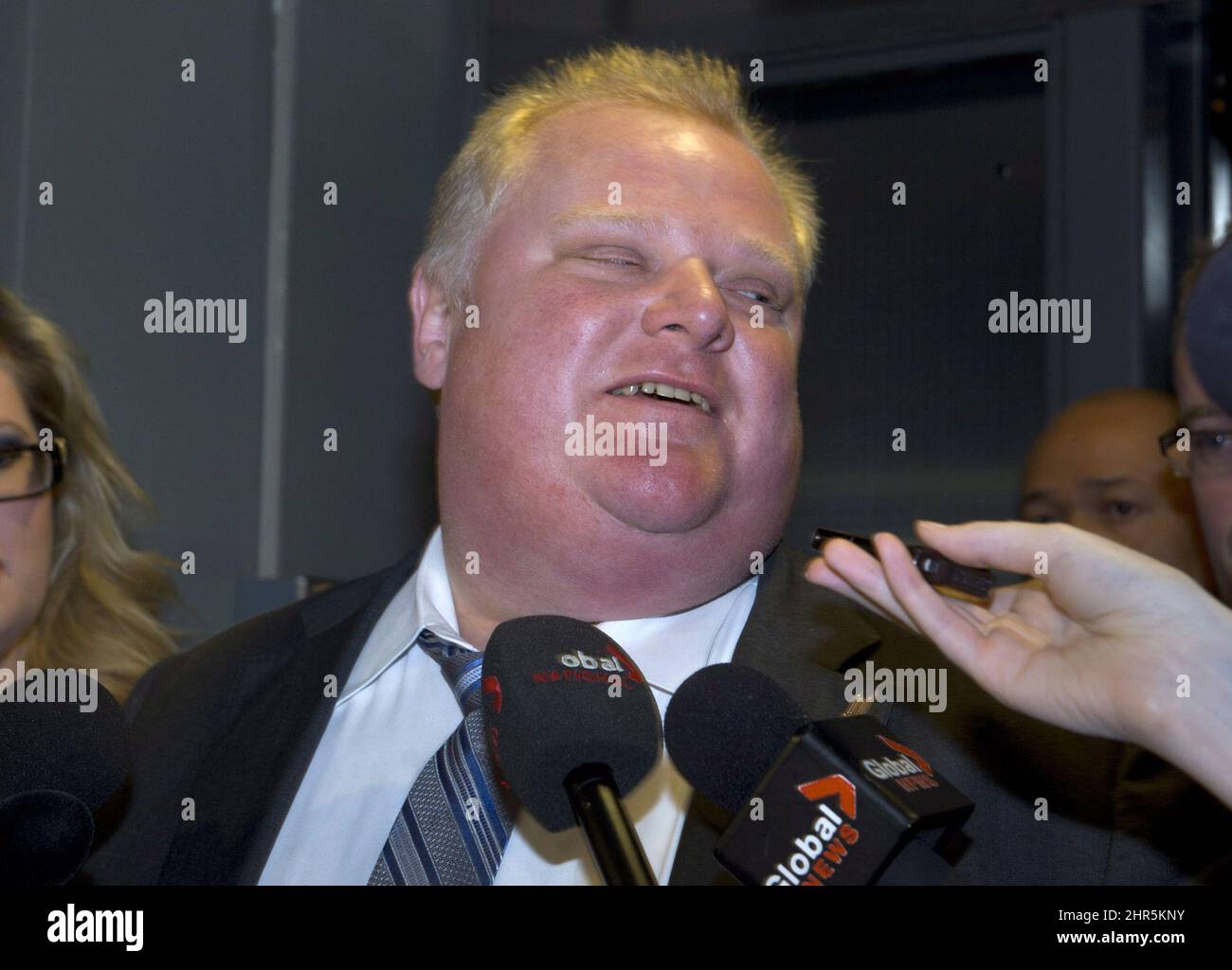Toronto Mayor Rob Ford arrives at City Hall in Toronto amid allegations ...