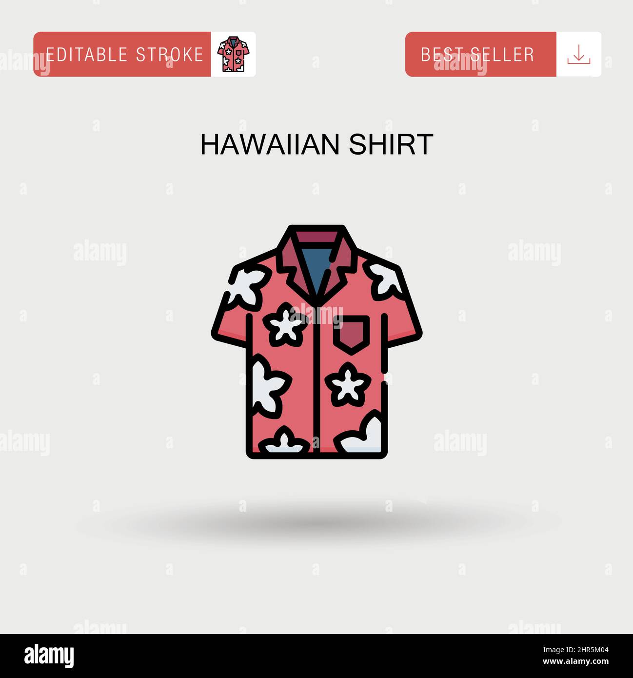 Hawaiian shirt Simple vector icon Stock Vector Image & Art - Alamy