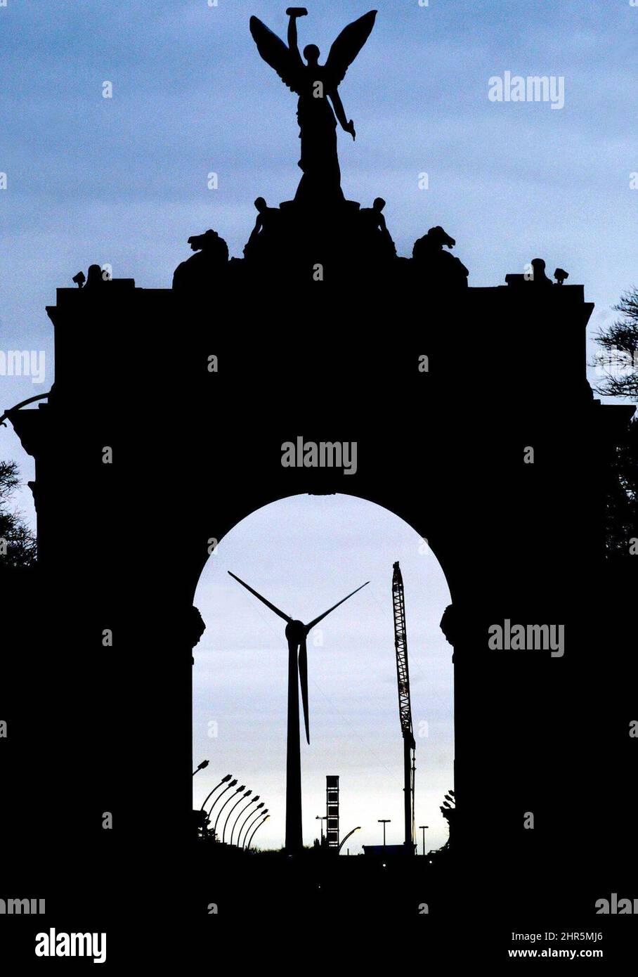 PA PHOTOS / CP - UK USE ONLY : A Toronto Hydro wind turbine is seen ...