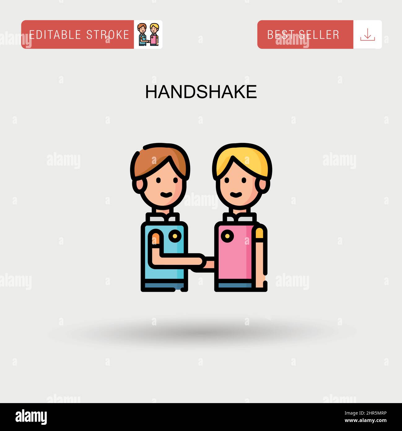 Handshake Simple vector icon Stock Vector Image & Art - Alamy