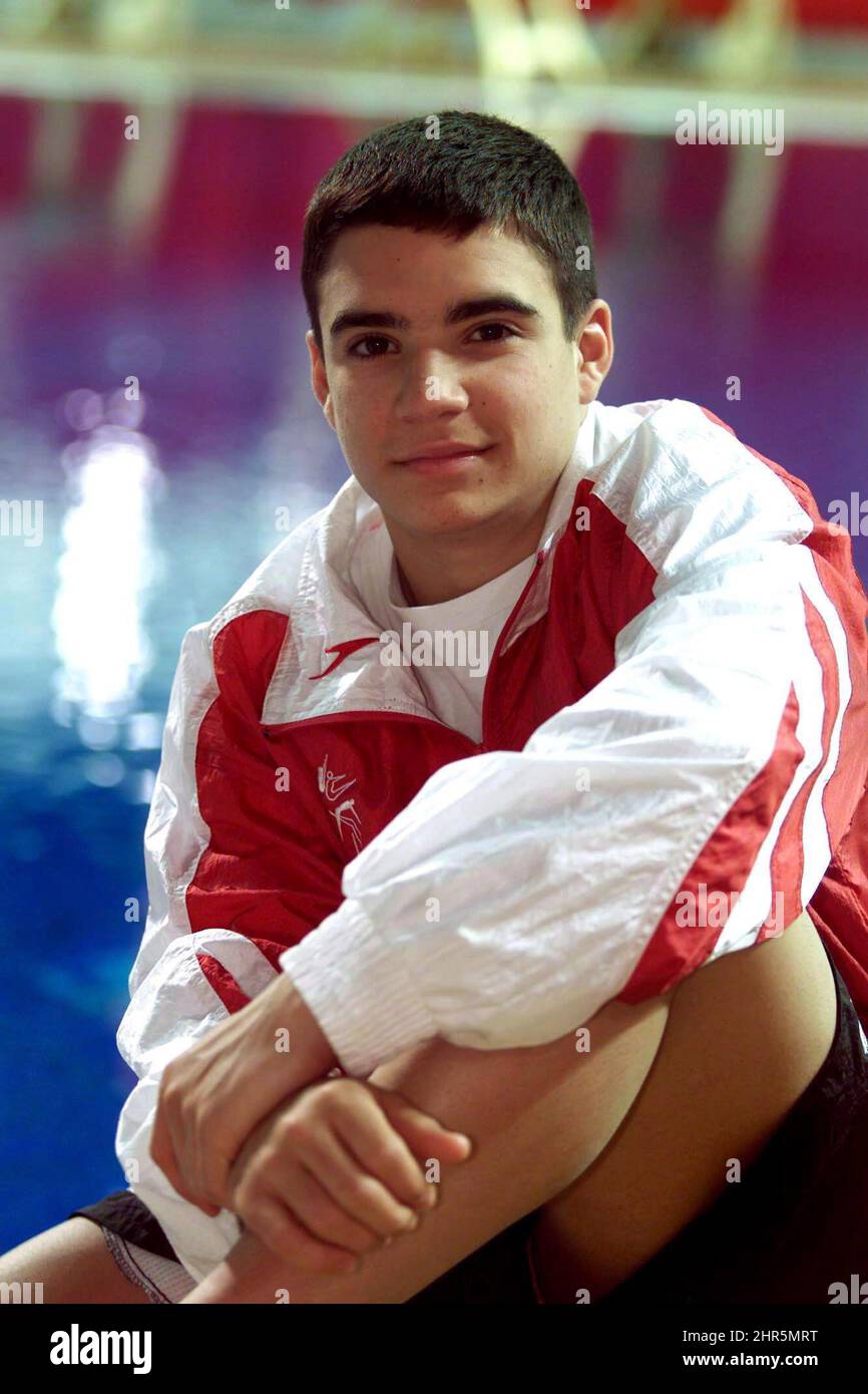 Alexandre Despatie shown prior to the 3 Metre Mens Final at the 2000 ...