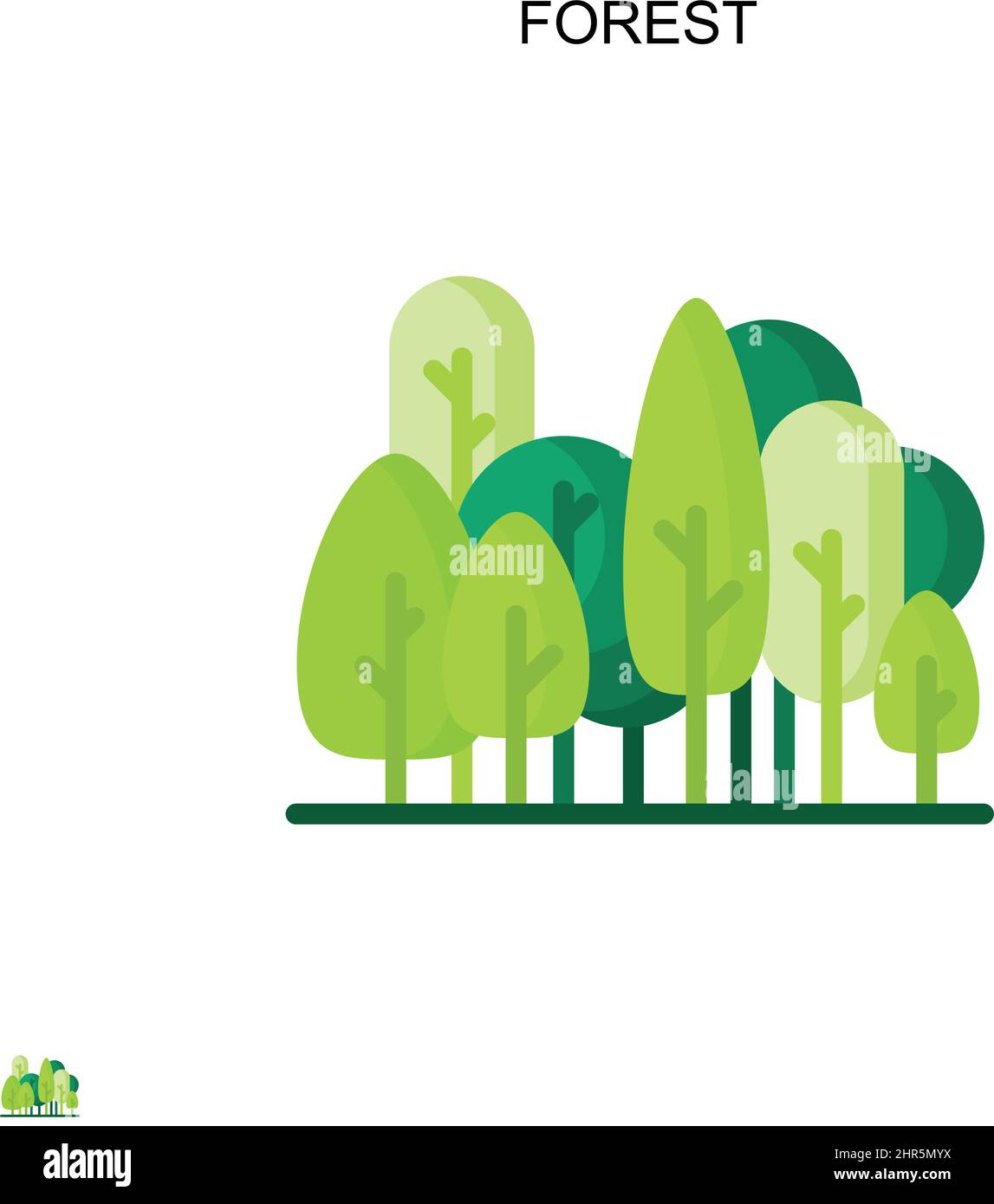 Forest Simple vector icon. Illustration symbol design template for web ...