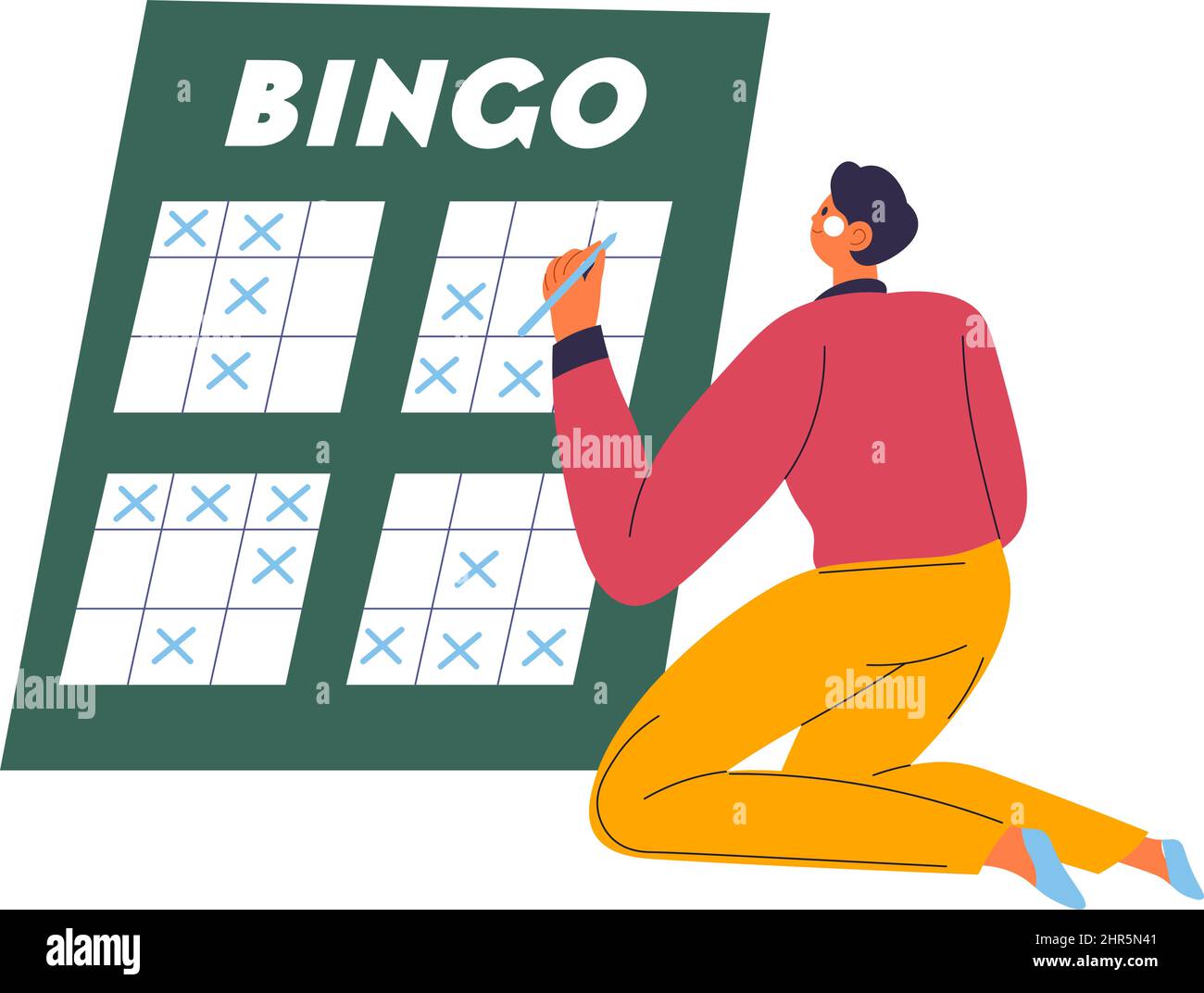 Person playing bingo Stock Vector Images - Alamy