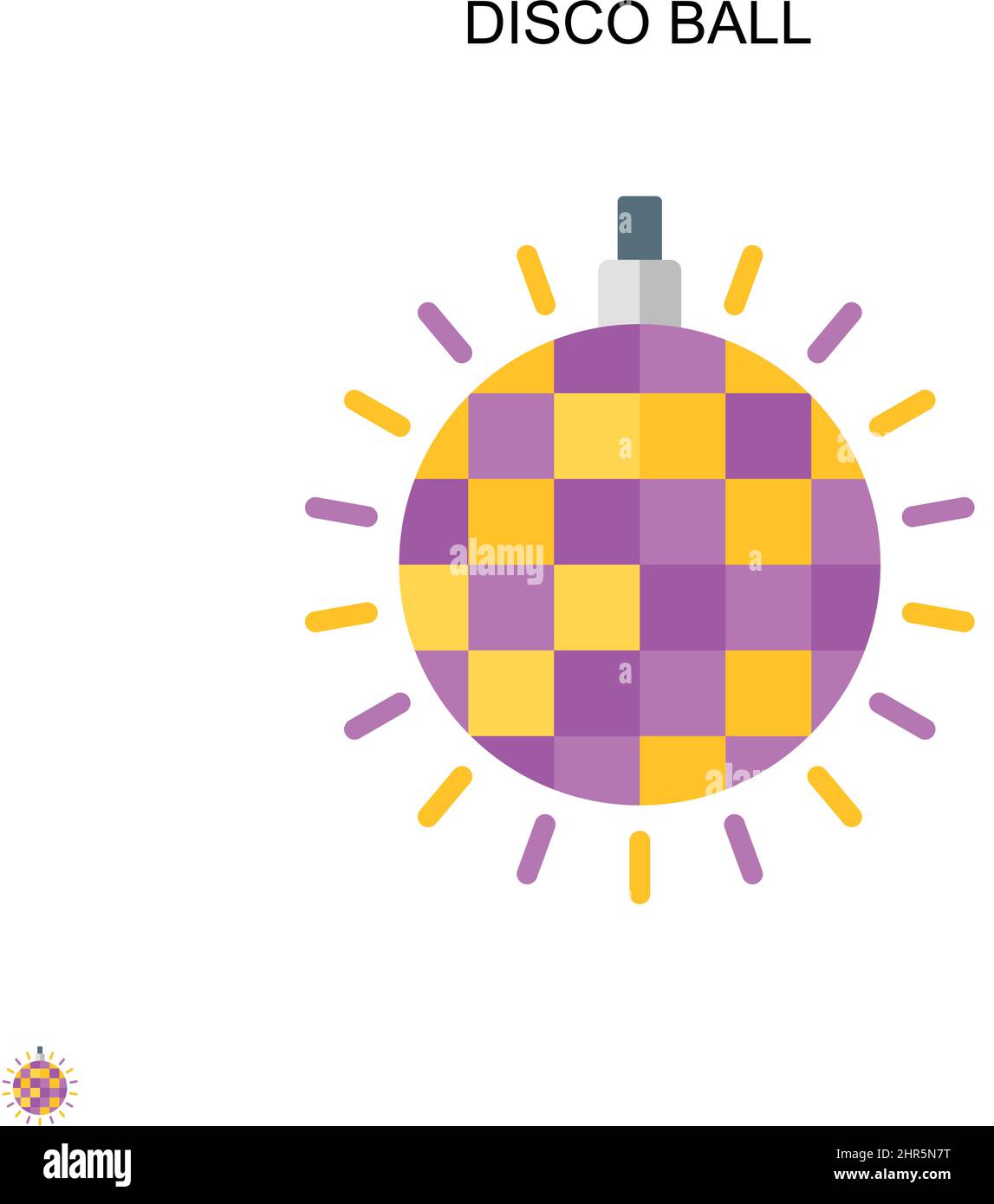 Disco ball Simple vector icon. Illustration symbol design template for ...