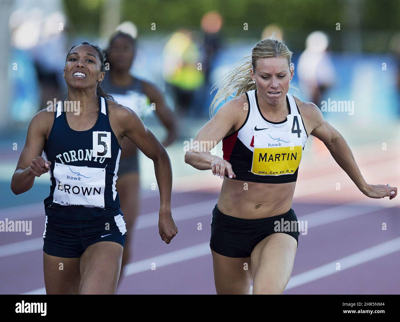 Alicia Brown, left, from Ottawa, wins gold ahead of Jenna Martin from ...