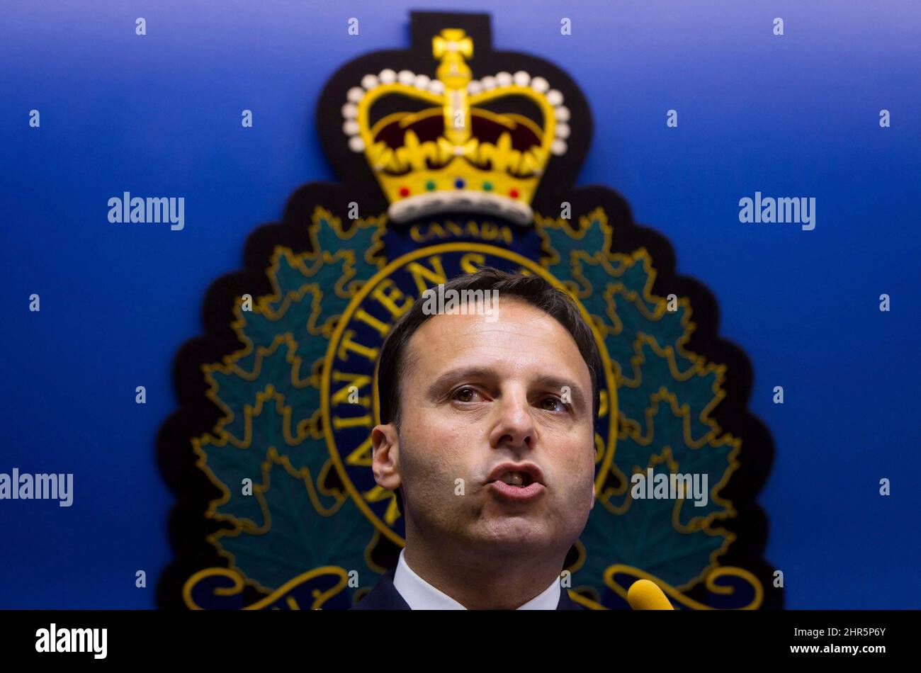 RCMP Assistant Commissioner James Malizia speaks during a news ...