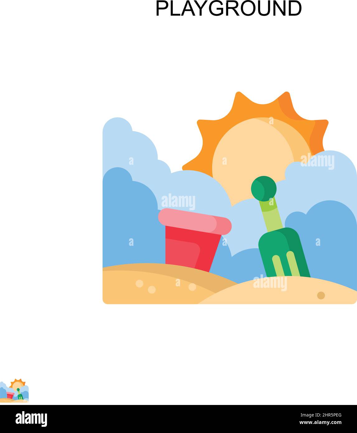 Playground Simple vector icon. Illustration symbol design template for ...