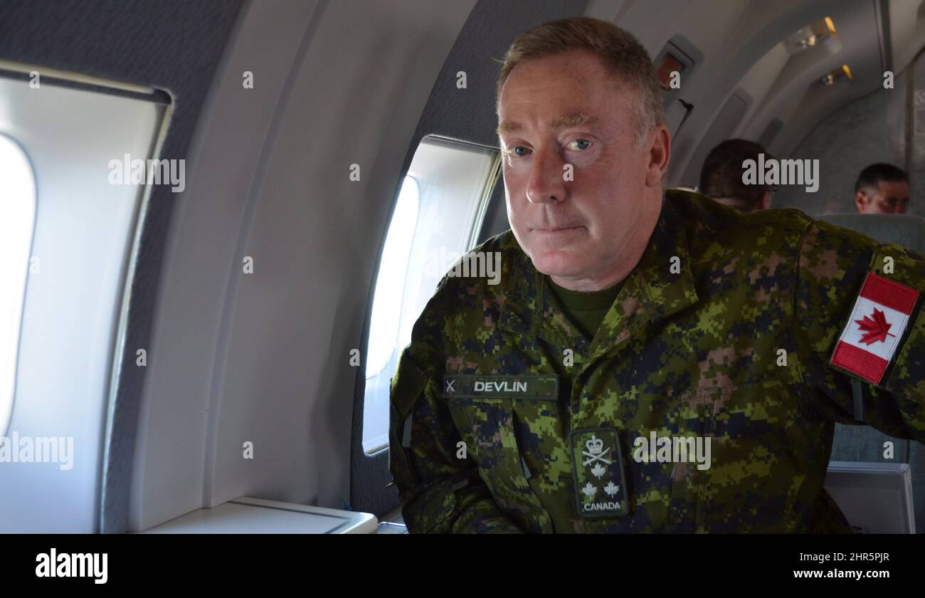 The outgoing commander of the Canadian Army, Lt.-Gen. Peter Devlin seen ...