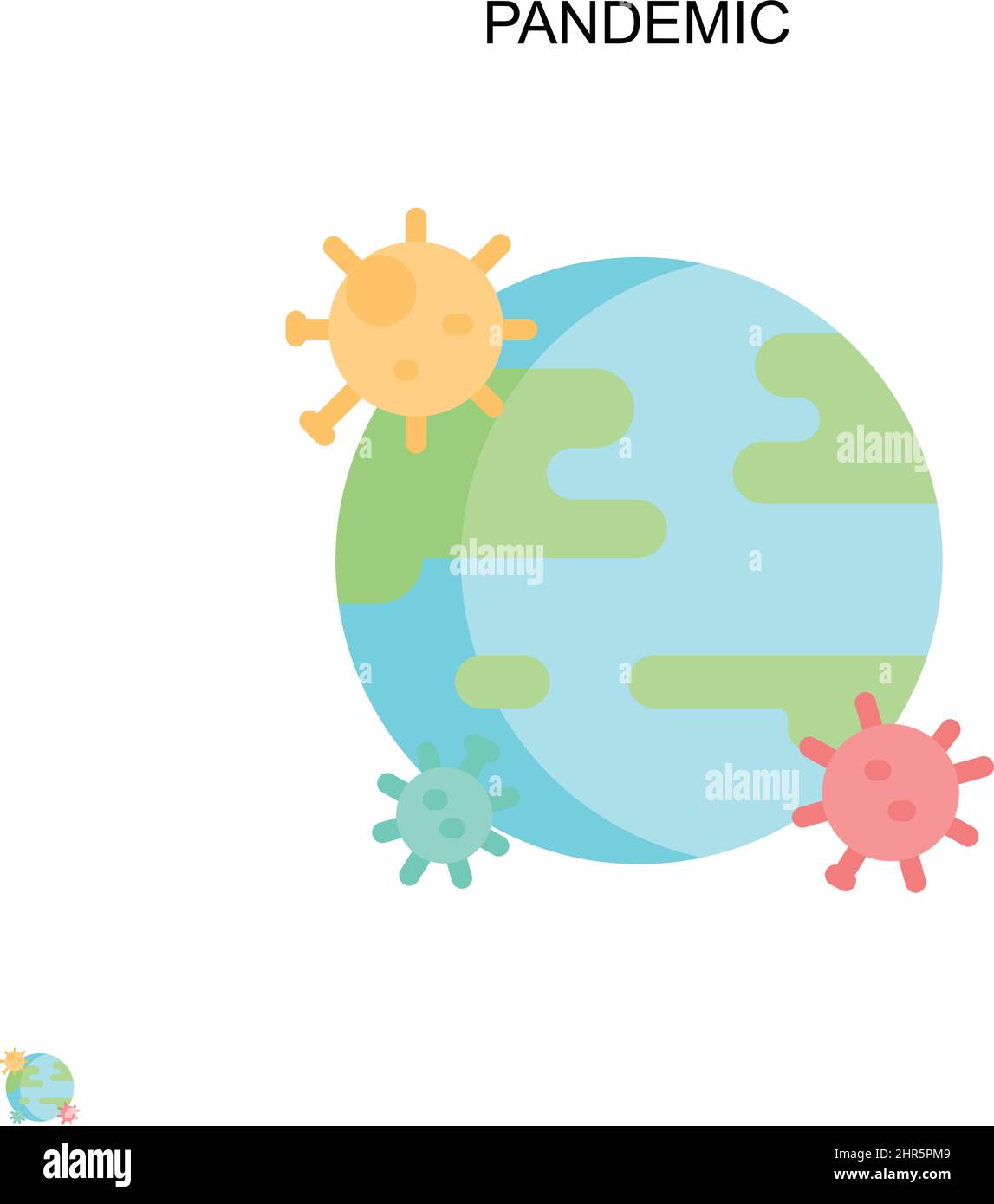 Pandemic Simple vector icon. Illustration symbol design template for ...