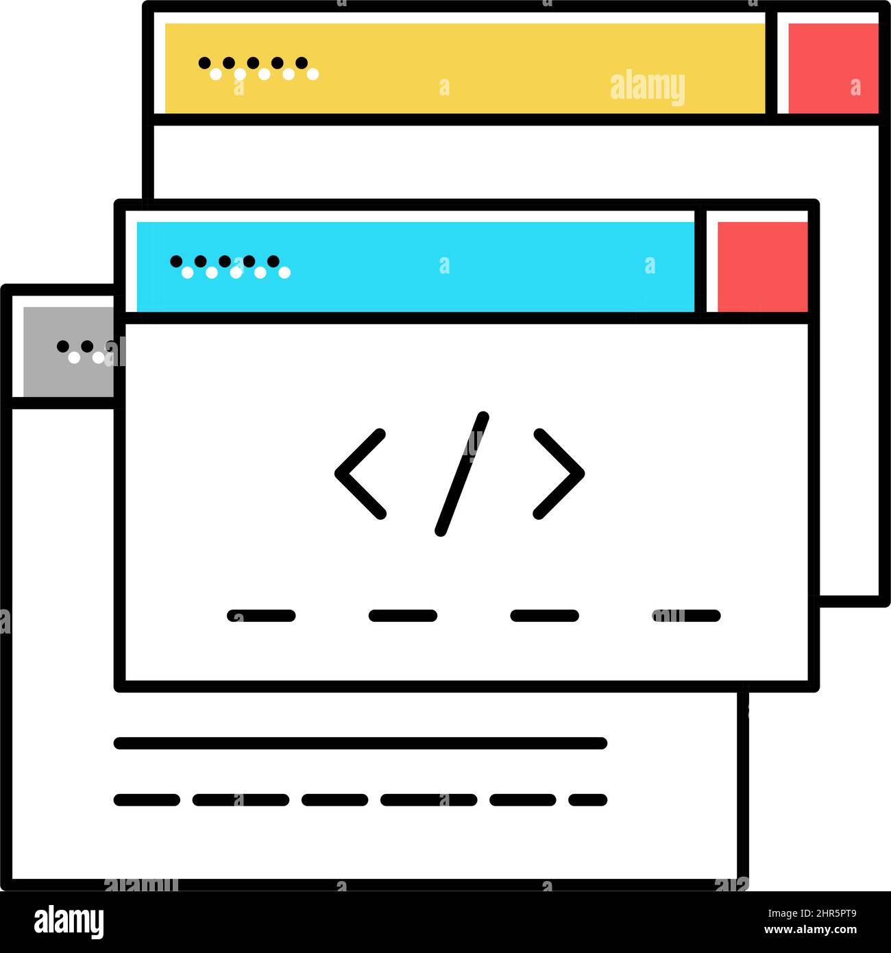 code windows color icon vector illustration Stock Vector Image & Art ...