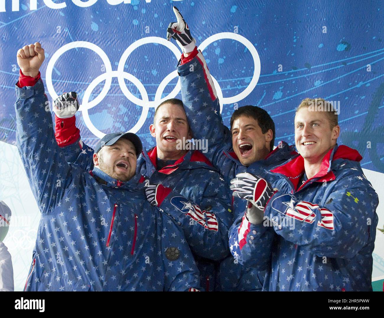 USA's Steven Holcomb, left to right, Justin Olsen, Steve Mesler and ...