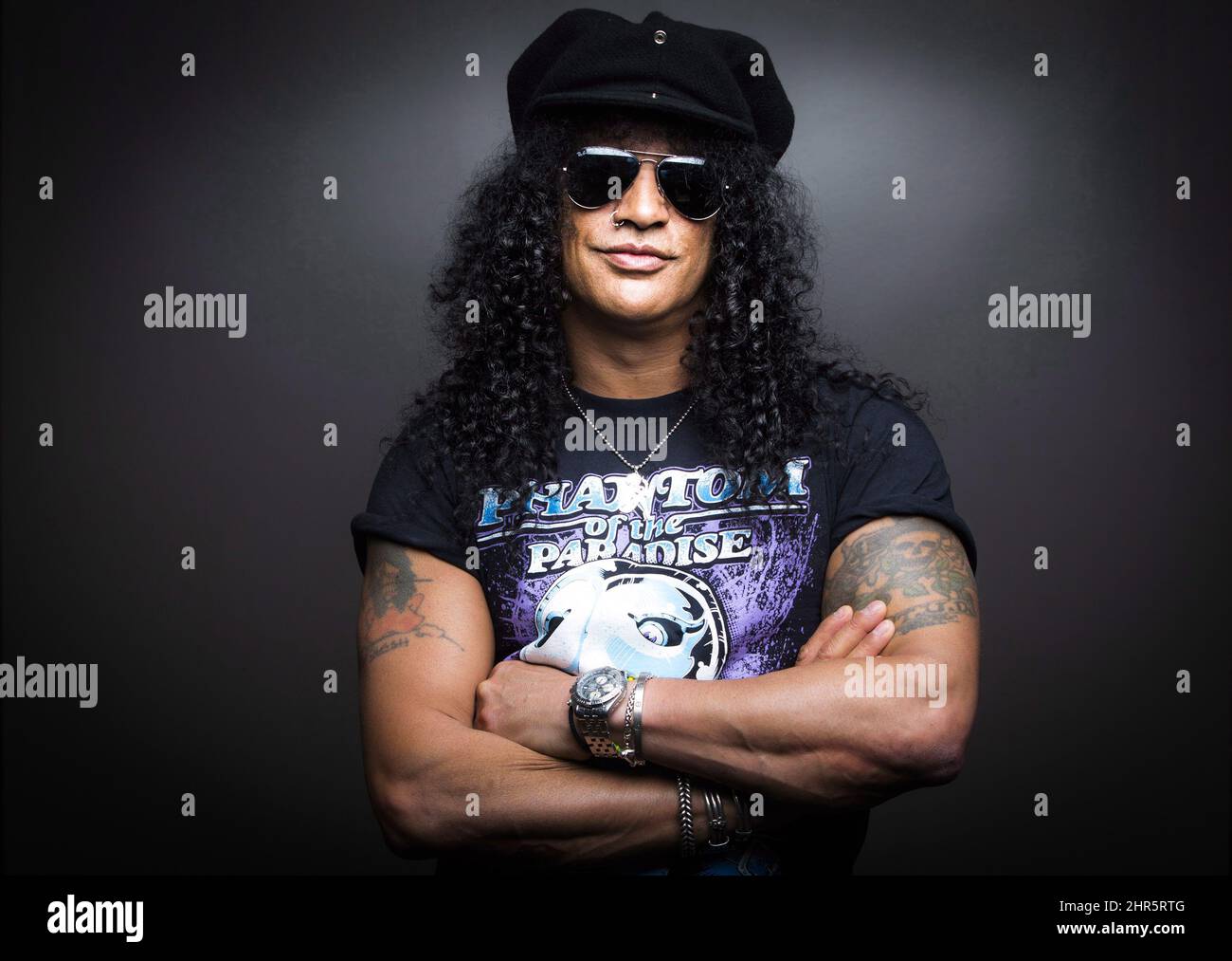 Former Guns 'n' Roses guitarist Slash poses for a portrait as he ...