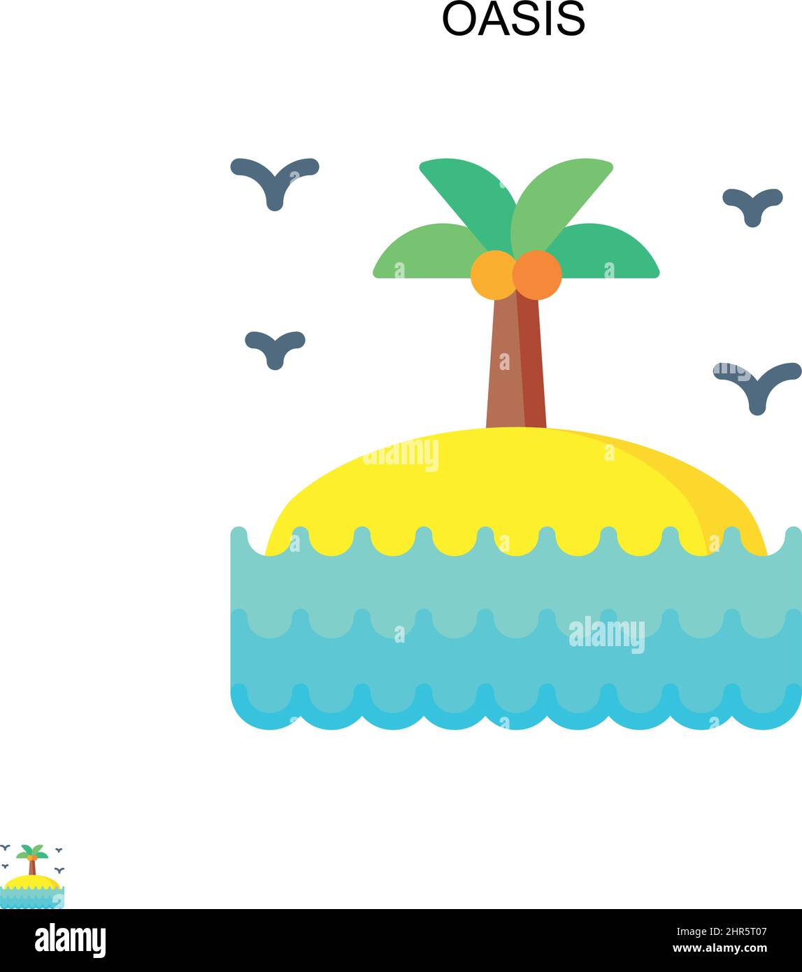 Oasis Simple vector icon. Illustration symbol design template for web ...