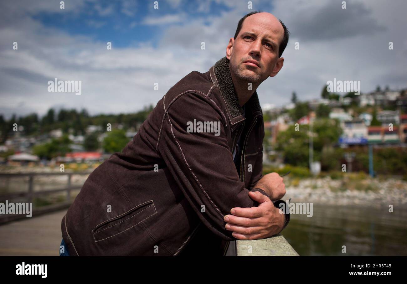 Brian Alexander, of Kamloops, B.C., is seen after an interview with The ...