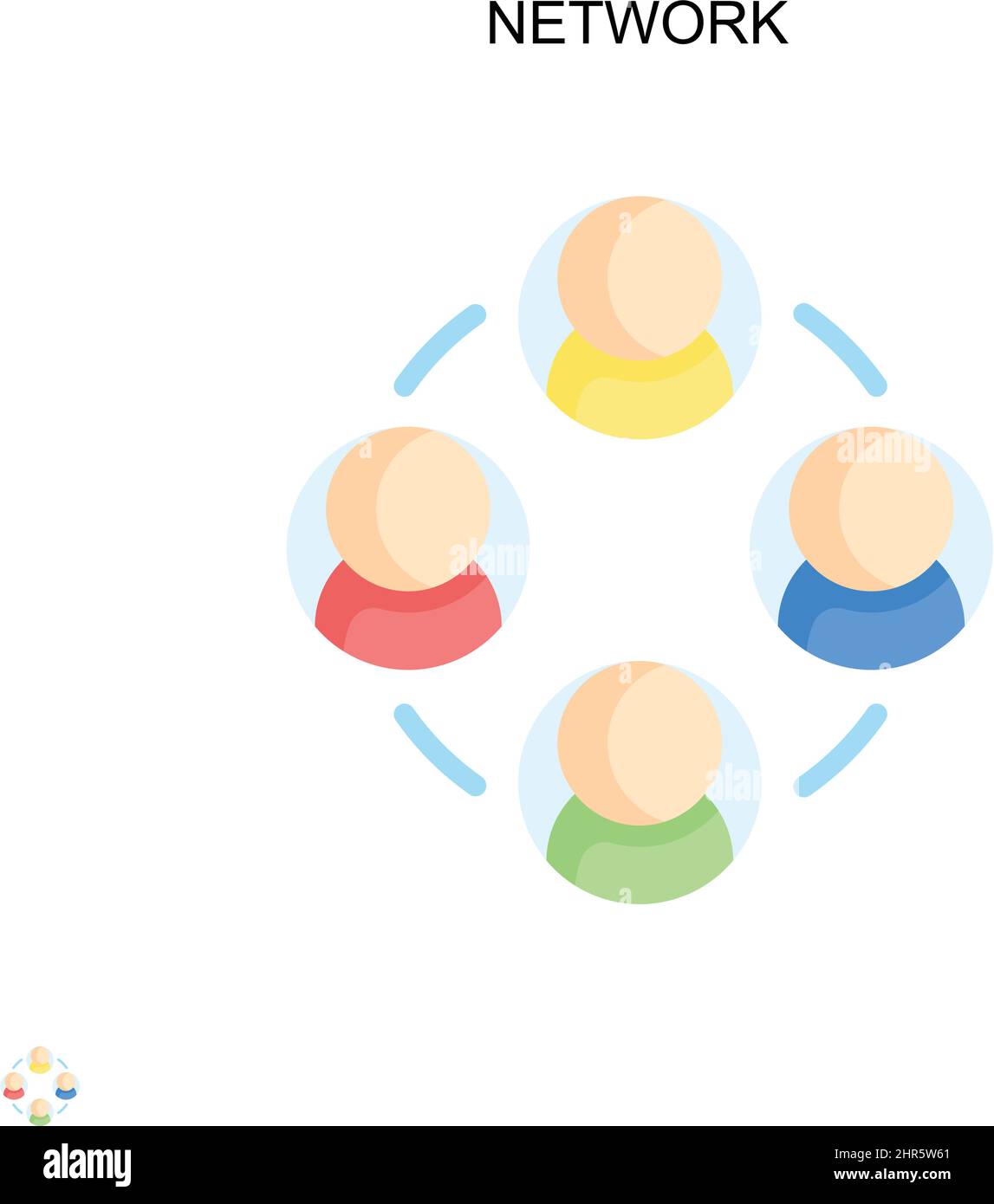 Network Simple vector icon. Illustration symbol design template for web ...