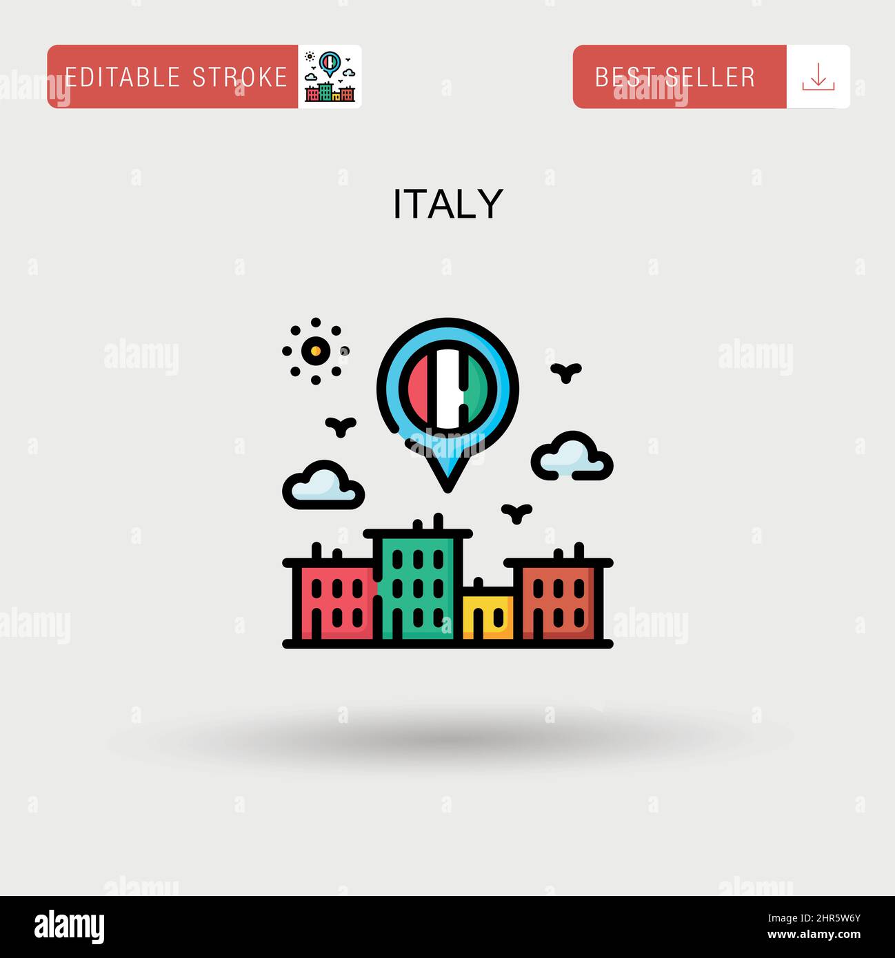 Italy italian architecture Stock Vector Images - Alamy