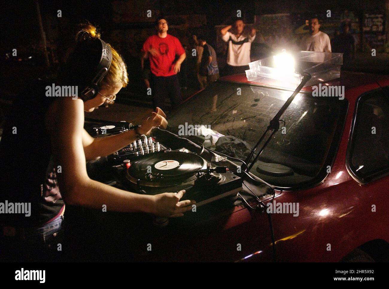PA PHOTOS / CP - UK USE ONLY : Disc Jockey Jane Shorthand spins records ...
