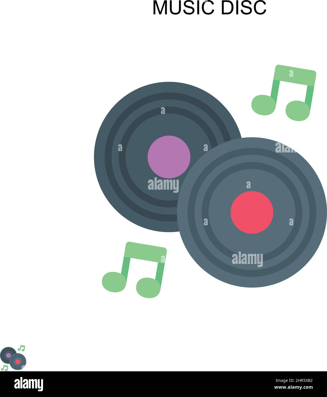Music disc Simple vector icon. Illustration symbol design template for ...