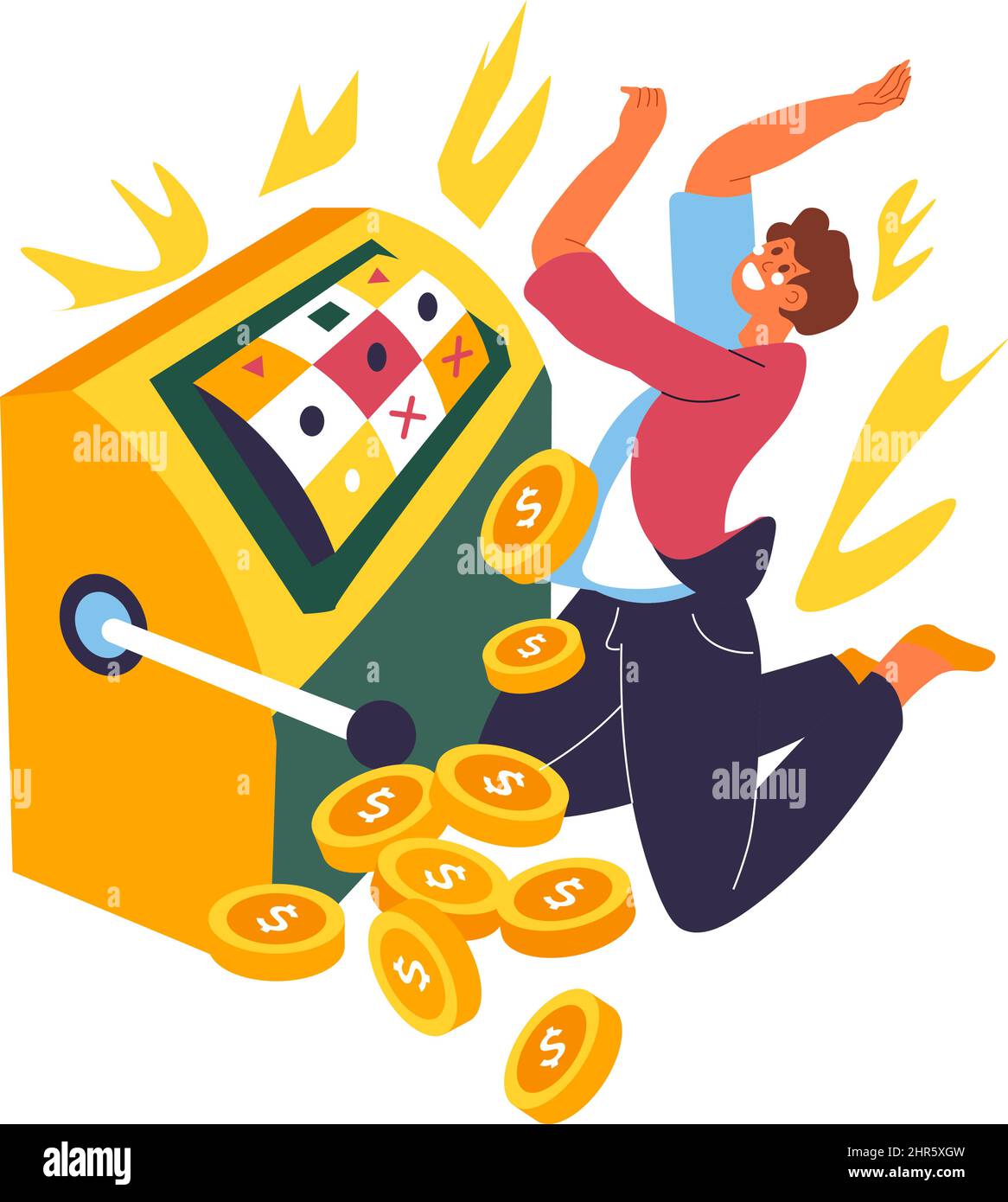 Taking the jackpot Stock Vector Images - Alamy