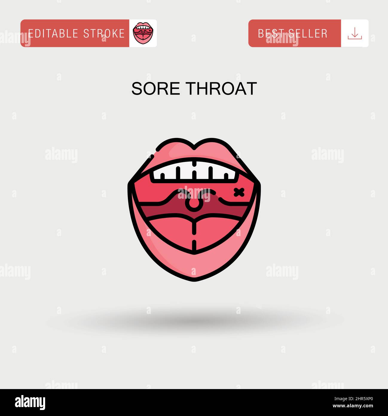 Sore throat icon hi-res stock photography and images - Alamy
