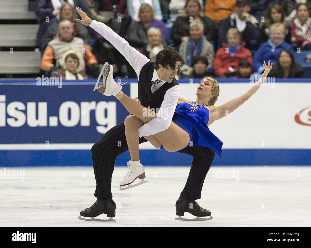 Kaitlyn Weaver and Andrew Poje of Canada compete in the ice dance short ...