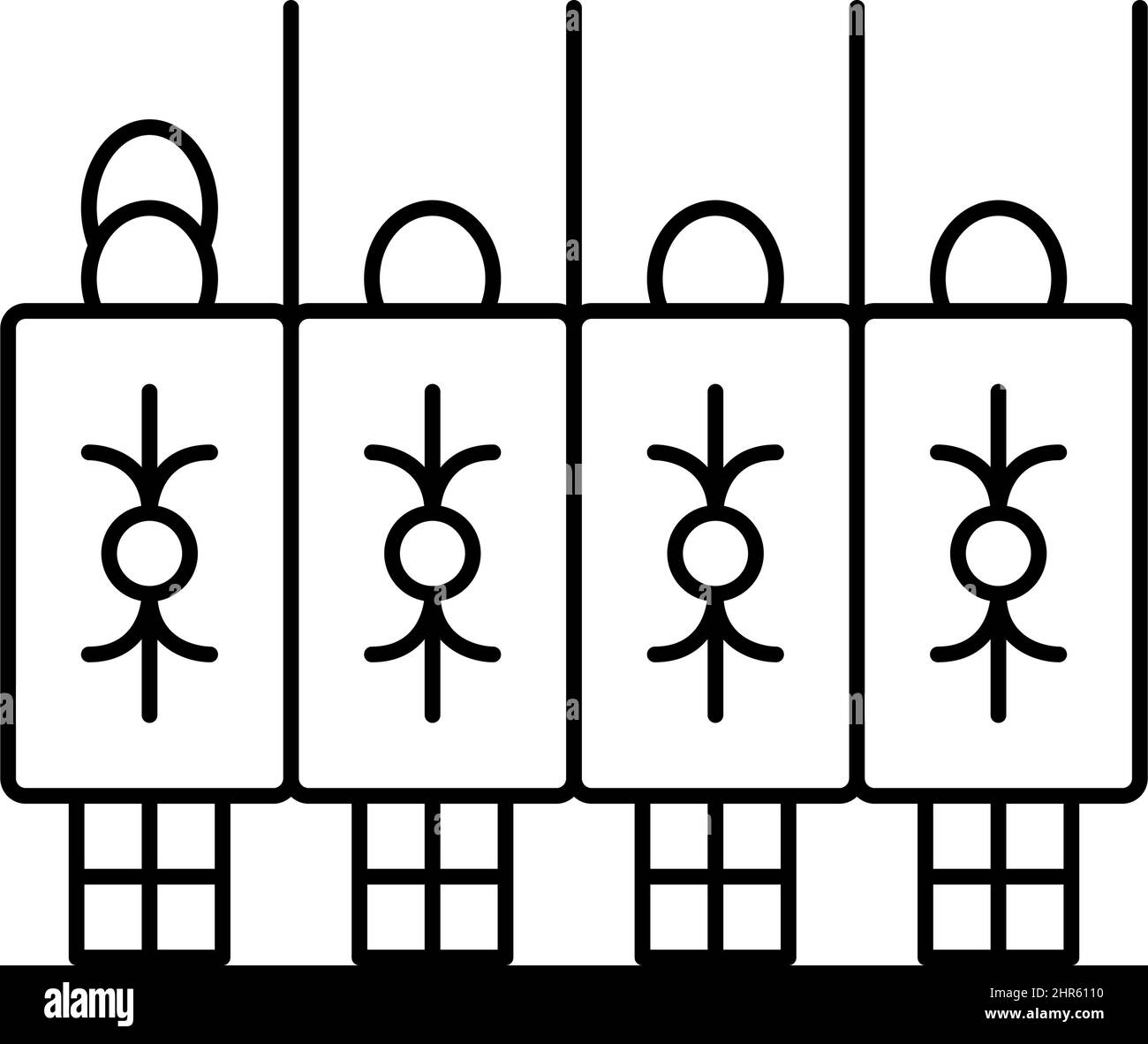 army ancient rome line icon vector illustration Stock Vector Image ...