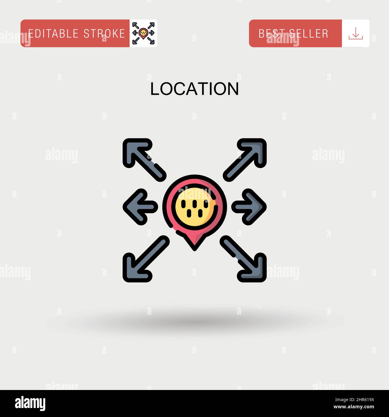 Location Simple vector icon Stock Vector Image & Art - Alamy