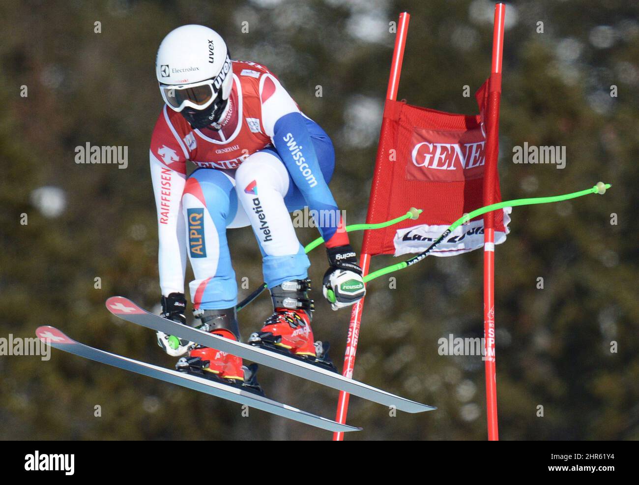 Switzerland's Andrea Dettling races during the second training run of ...