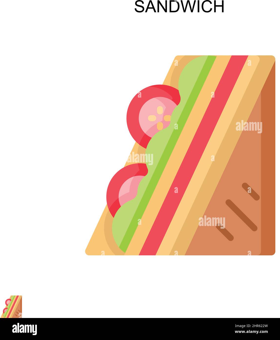 Sandwich Simple vector icon. Illustration symbol design template for ...
