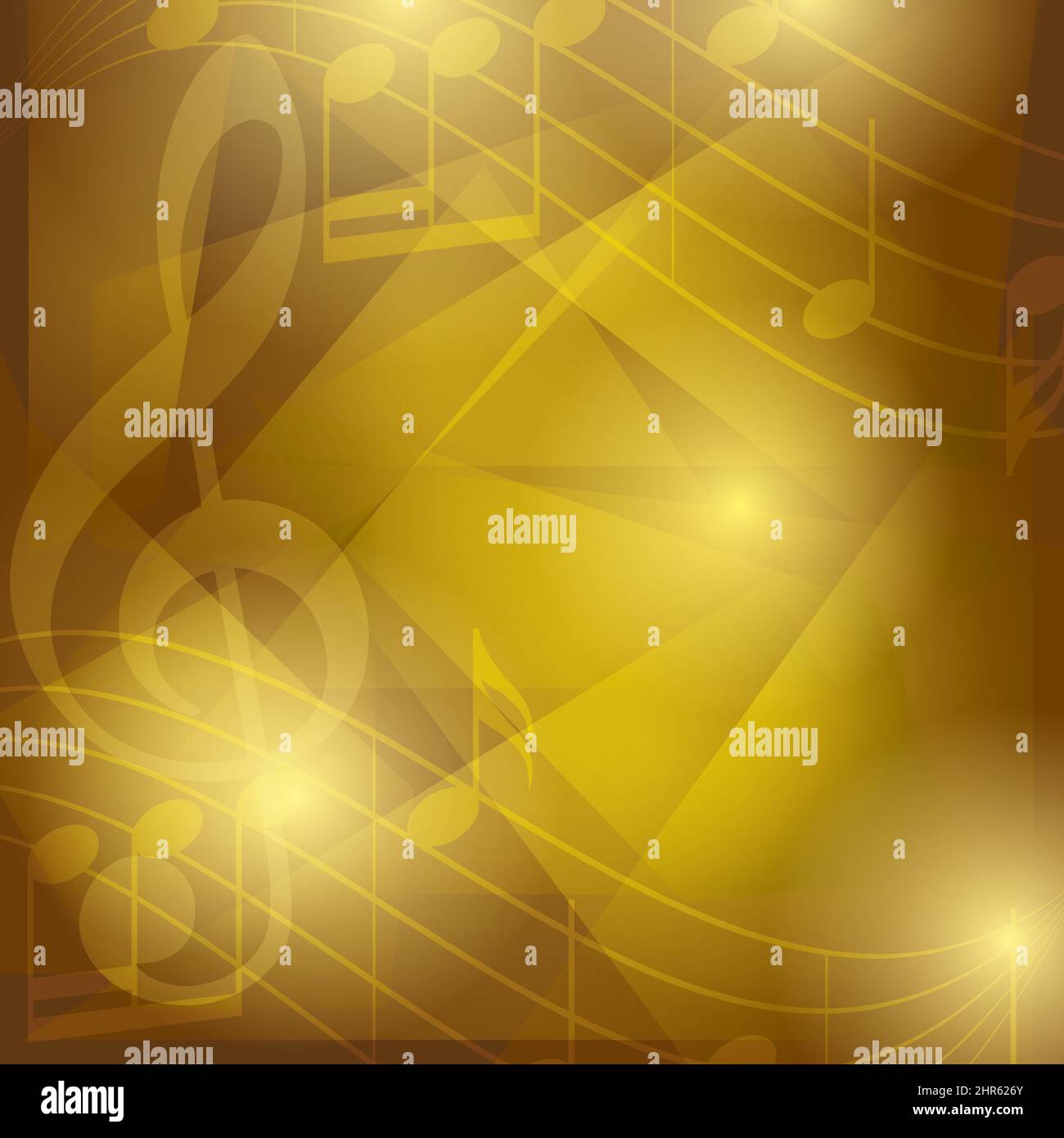 dark golden music background with abstractions - vector Stock Vector ...