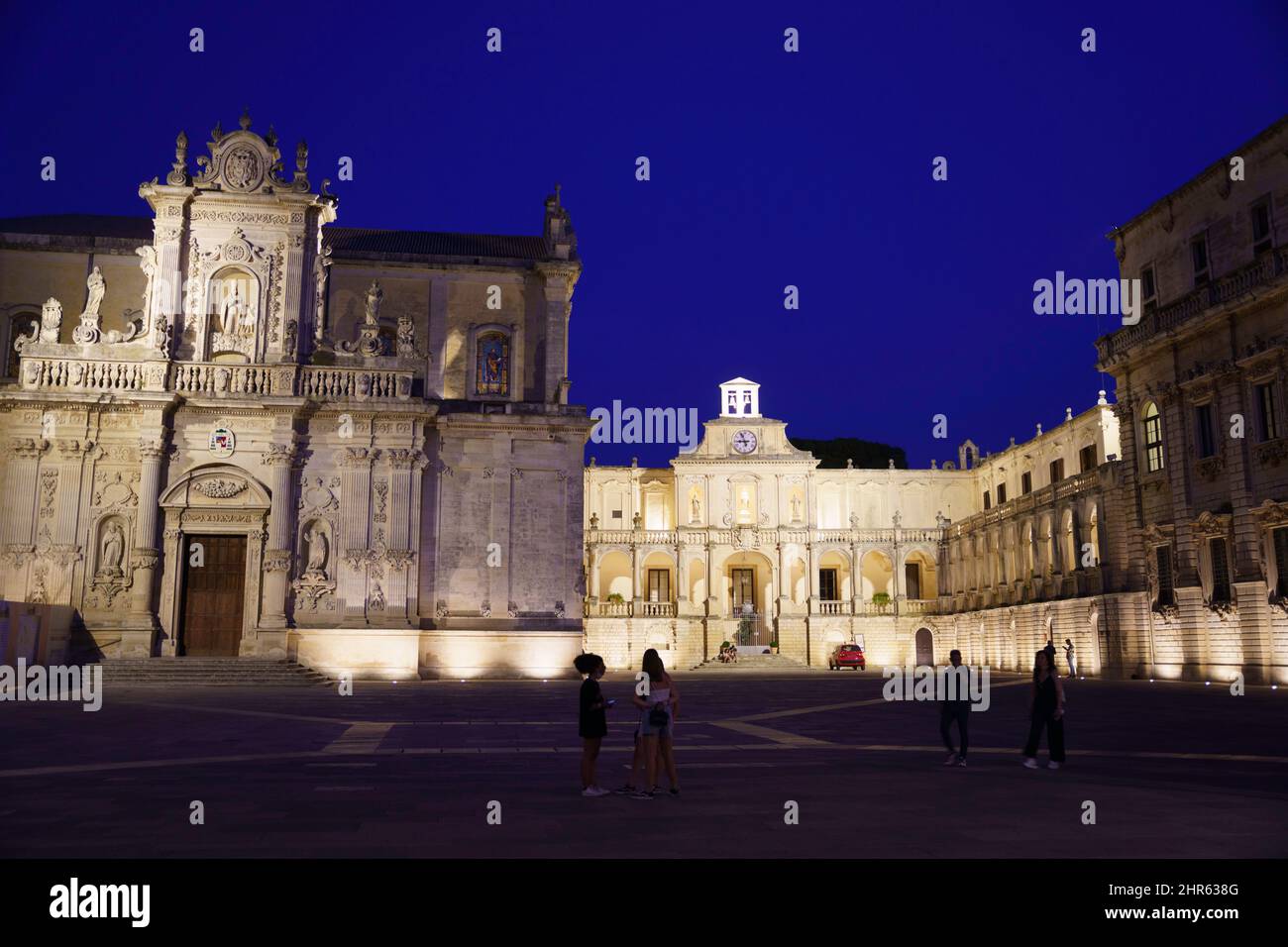 Lecce, Apulia, Italy: exterior of historic buildings in the cathedral ...