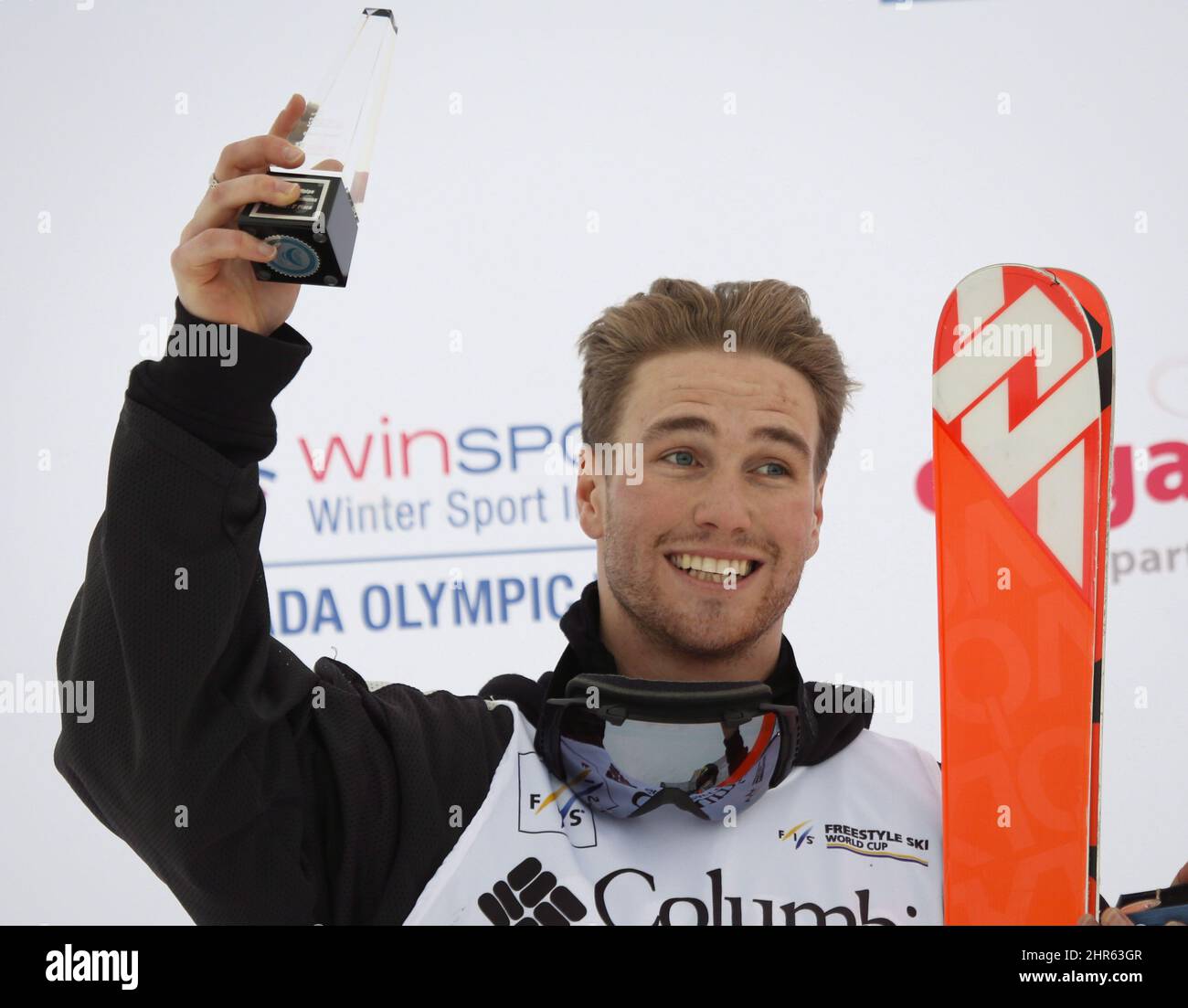 Canada's Matt Margetts celebrates his third place finish following the ...