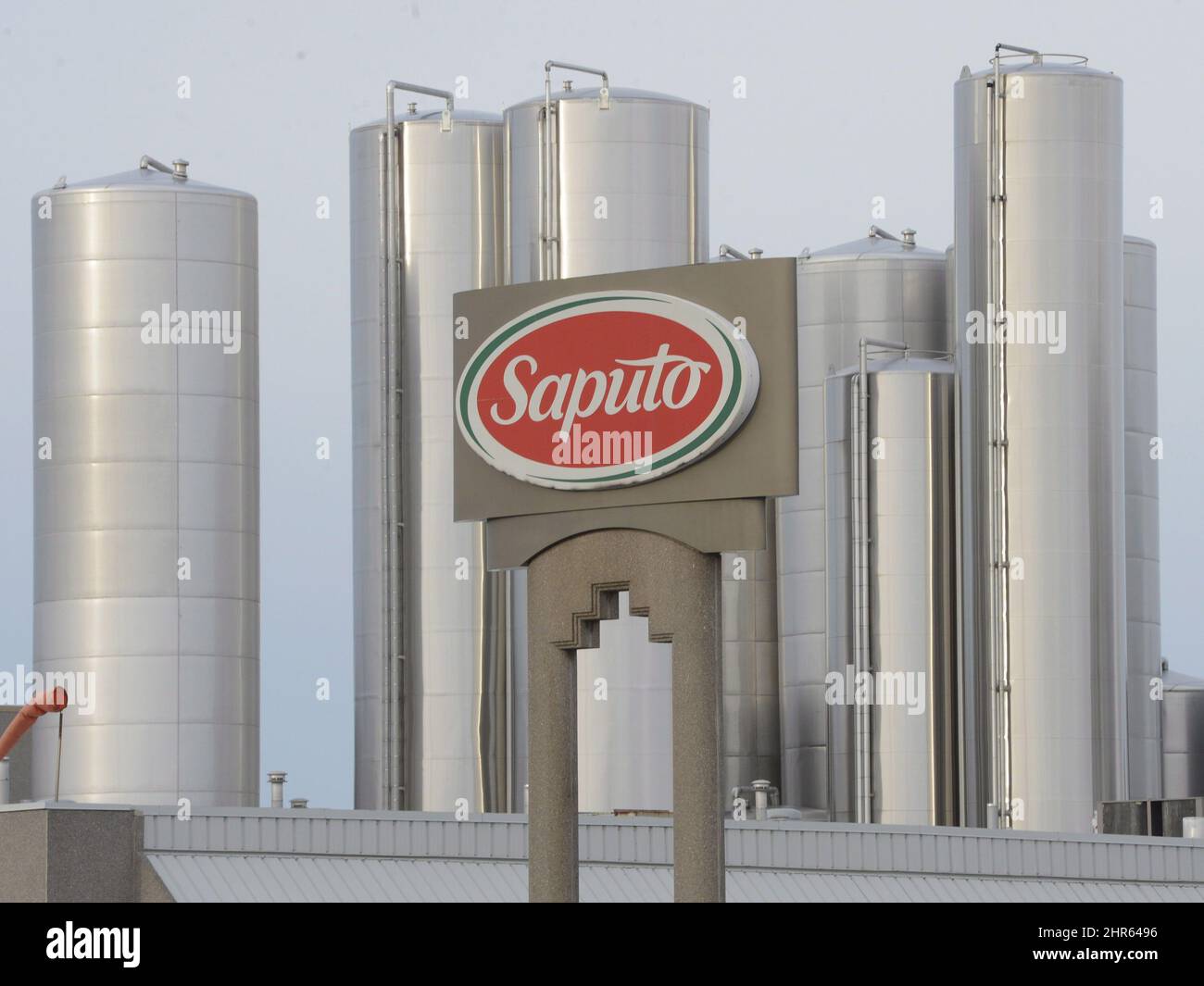 The Saputo plant is shown in the St-Leonard area of Montreal, Monday ...